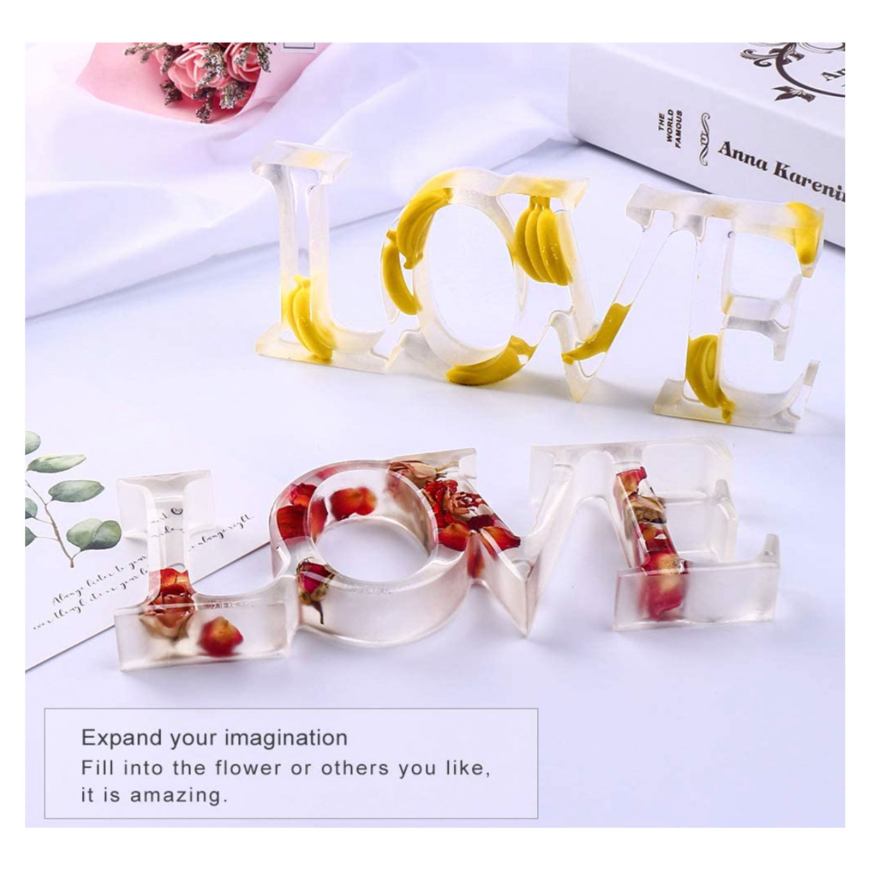 Resin Silicone Word Moulds With Fairy Light - Arteasy Nigeria