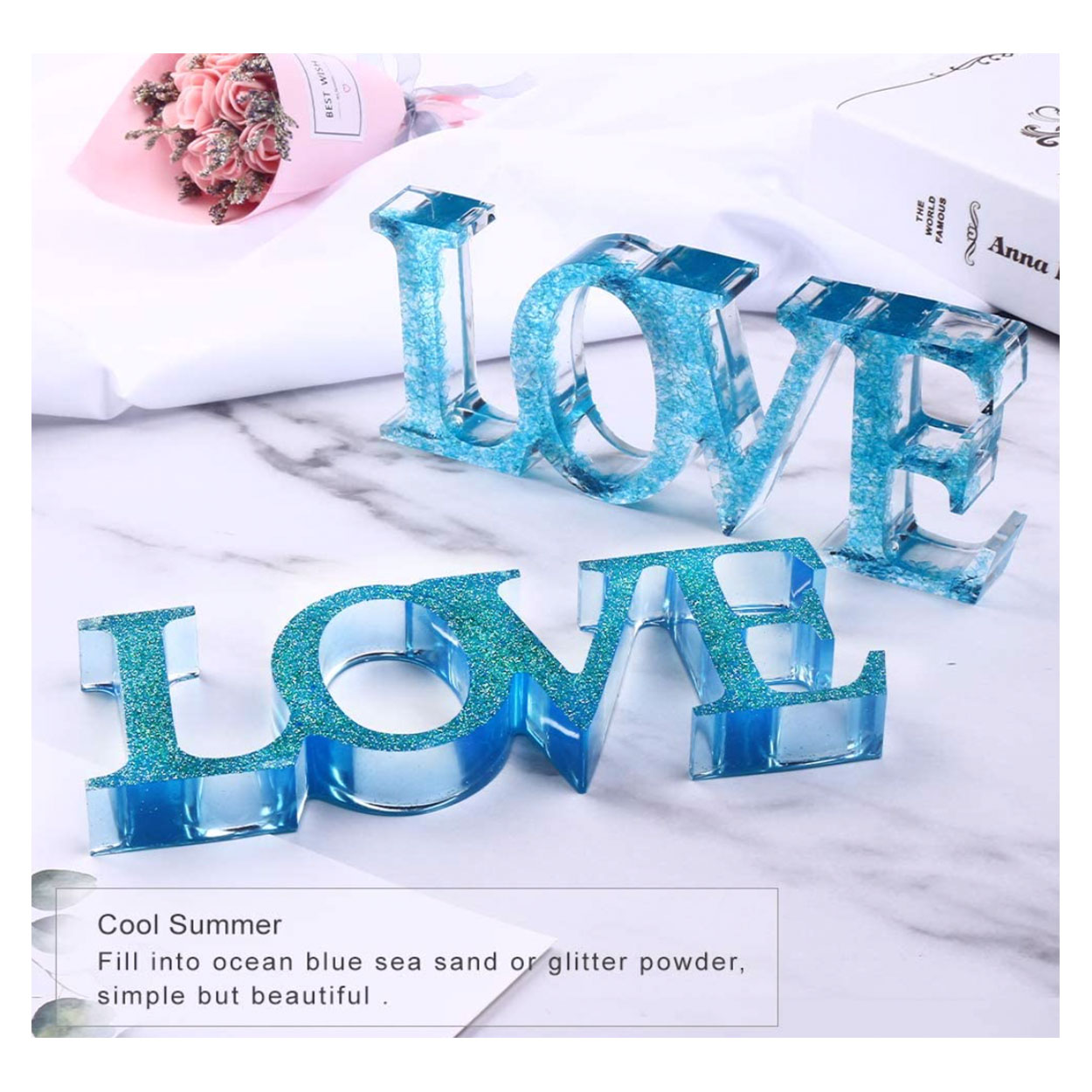 Resin Silicone Word Moulds With Fairy Light - Arteasy Nigeria