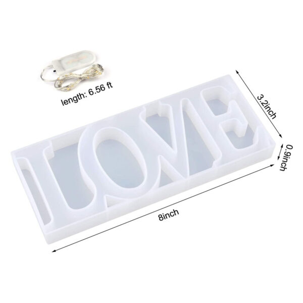 Resin Silicone Word Moulds With Fairy Light - Arteasy Nigeria