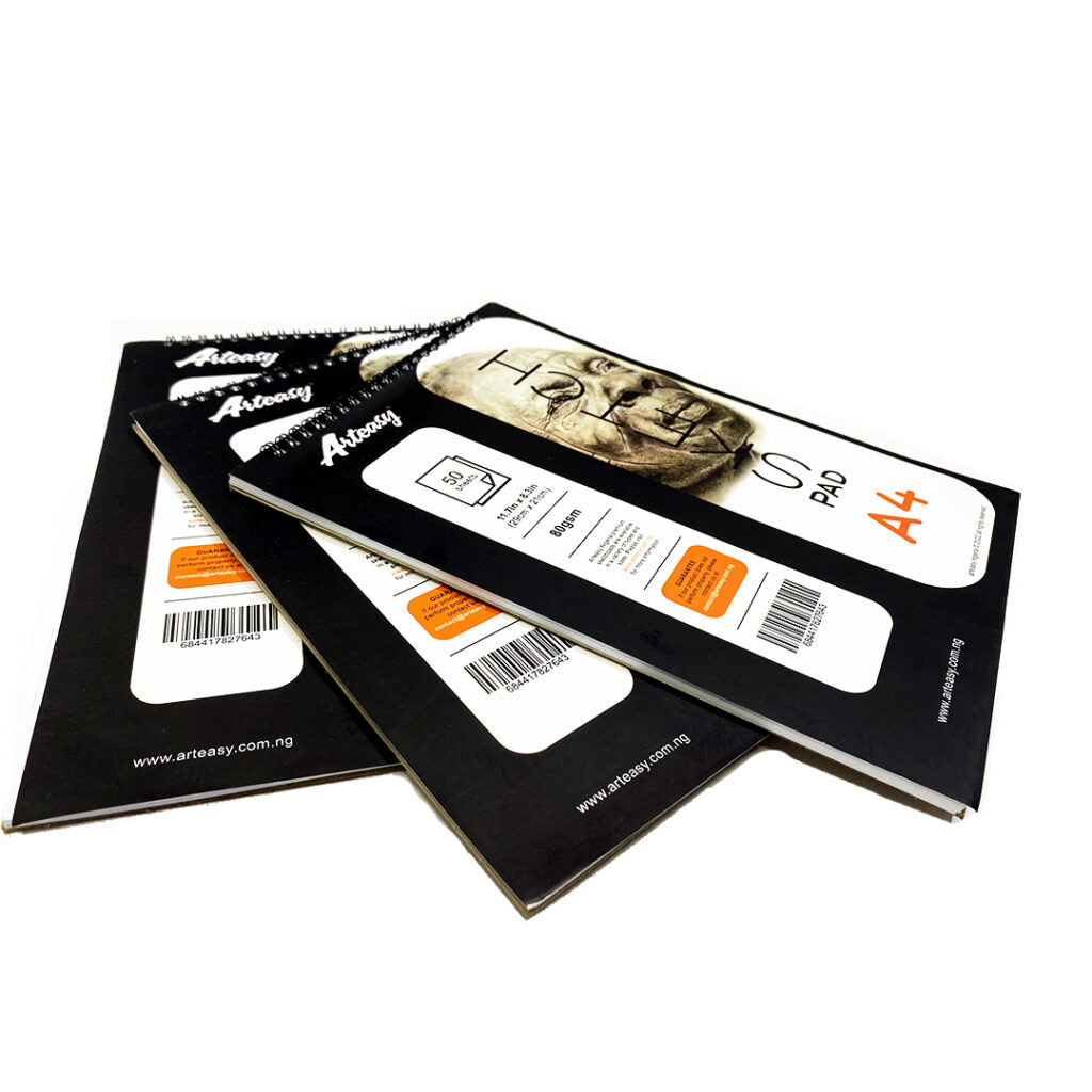 Arteasy A4 50 Sheets Sketchpad 80GSM – Arteasy Nigeria